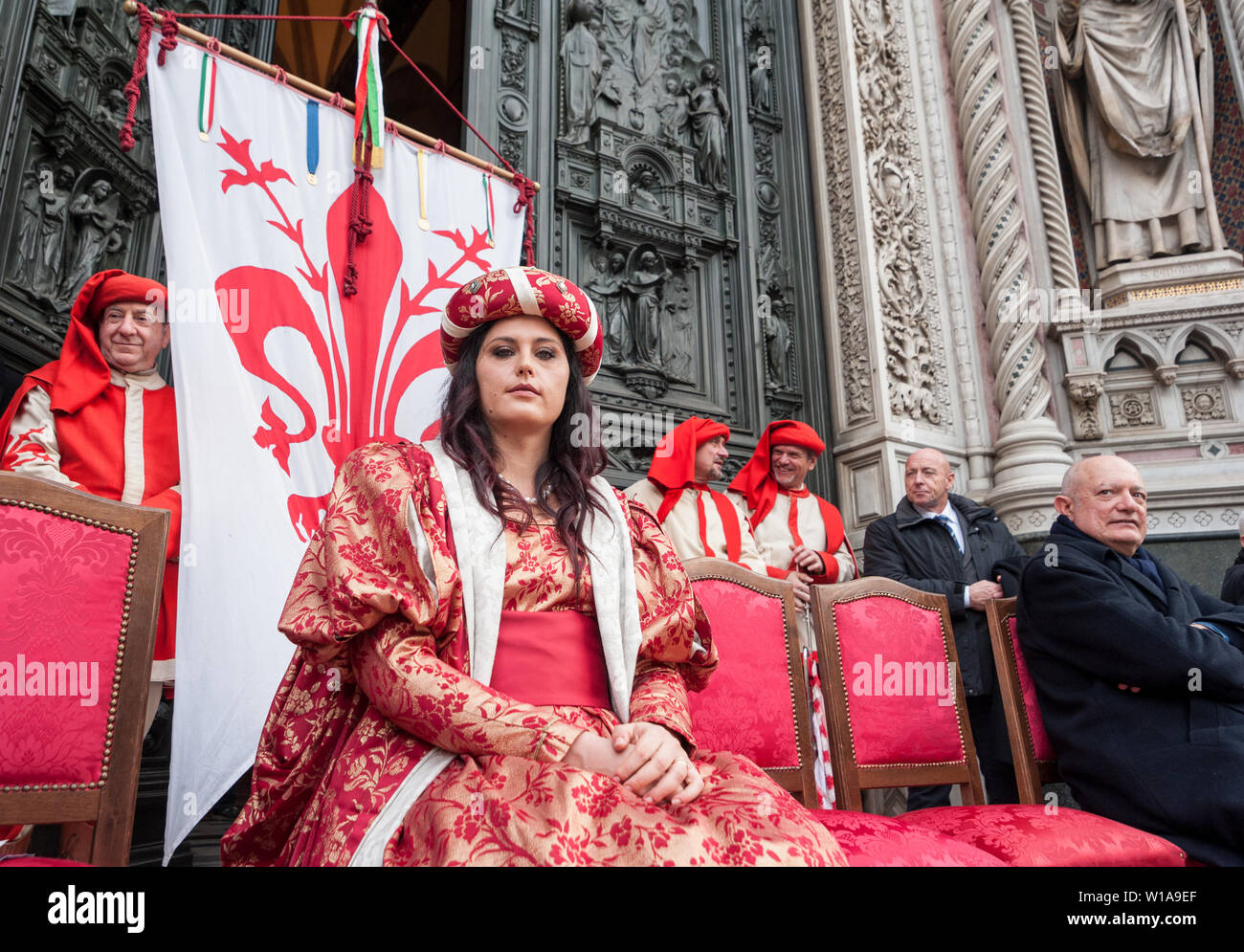 Florence, Tuscany, Italy - January 6, 2018: A Florentine Renaissance ...