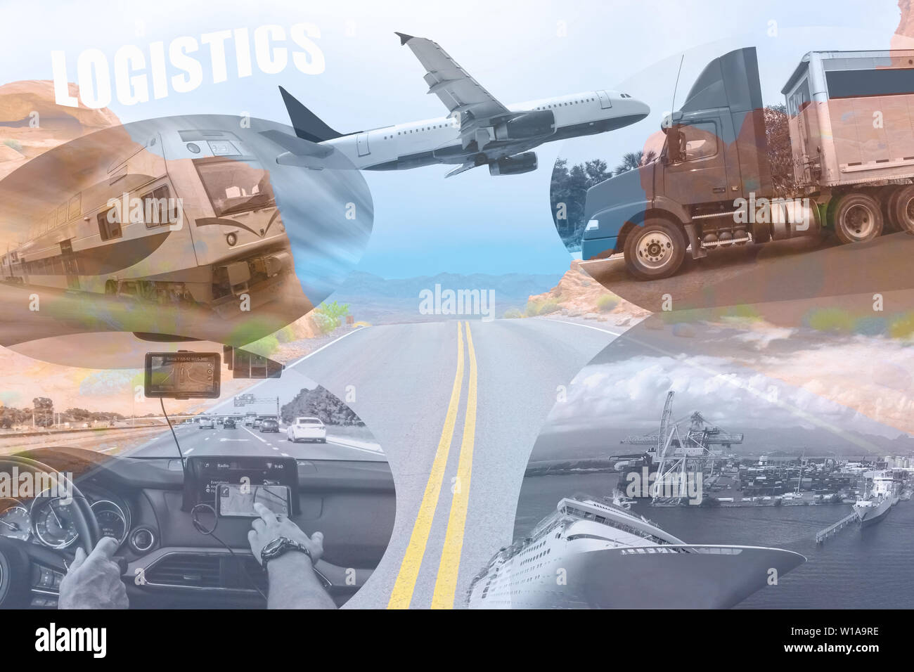 Abstract design background. Trucks and transport Stock Photo - Alamy