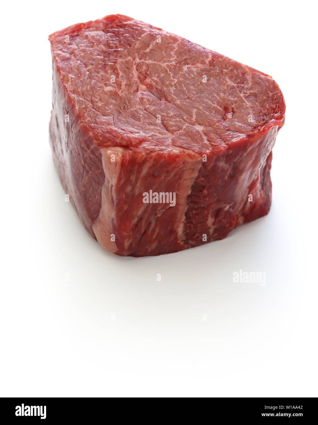 raw beef rump block meat isolated on white background Stock Photo - Alamy