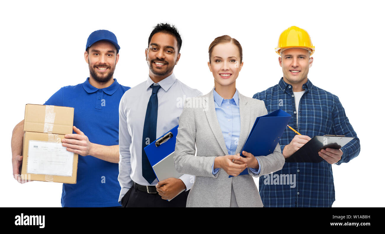 Happy logistic team hi-res stock photography and images - Alamy