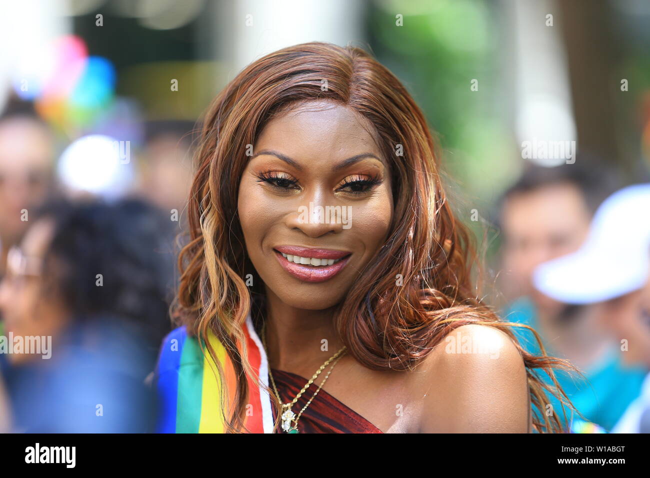 NEW YORK, NEW YORK - JUNE 30: Grand Marshal Angelica Ross is seen ...