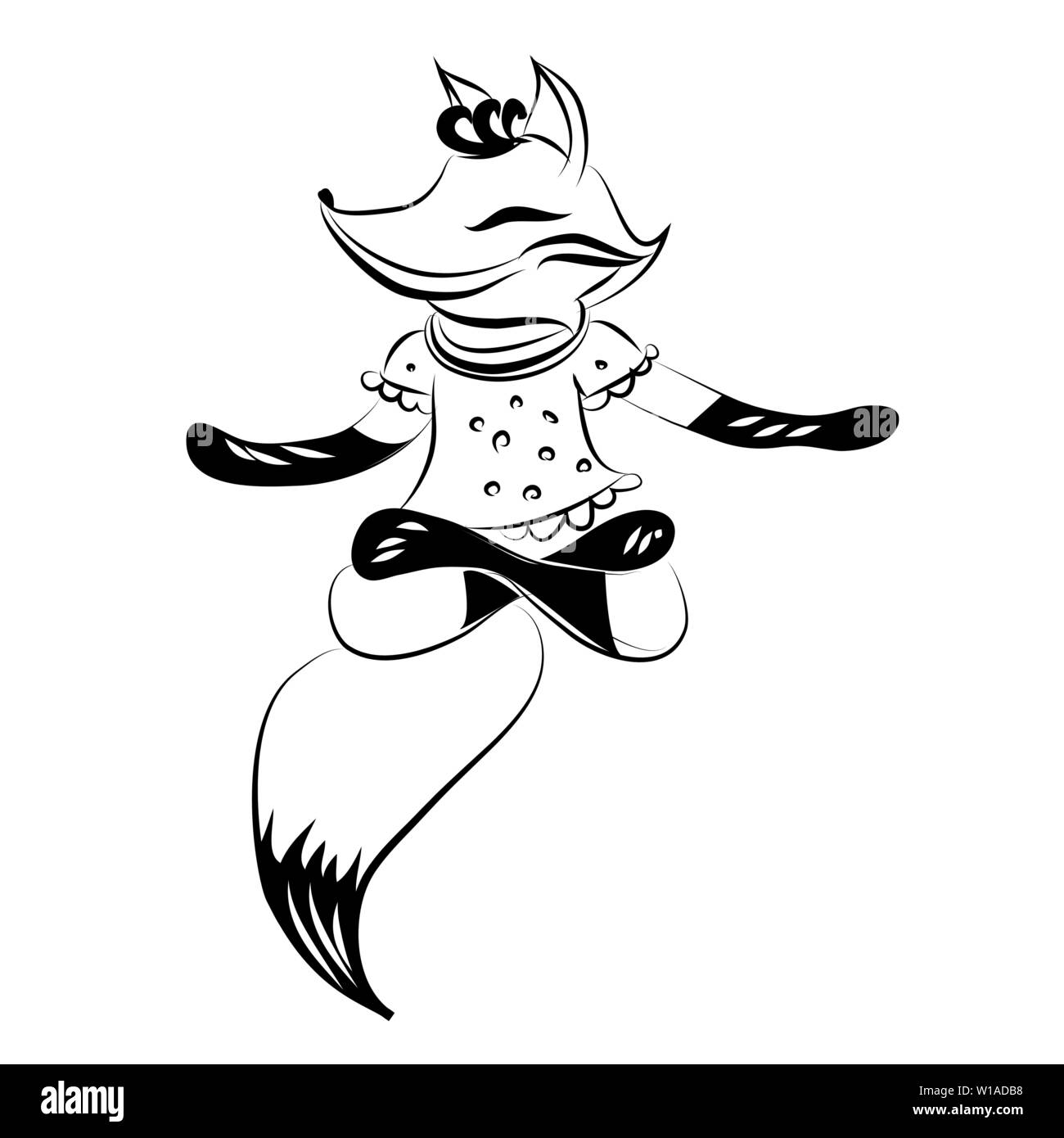 Red fox pose Stock Vector Images - Alamy