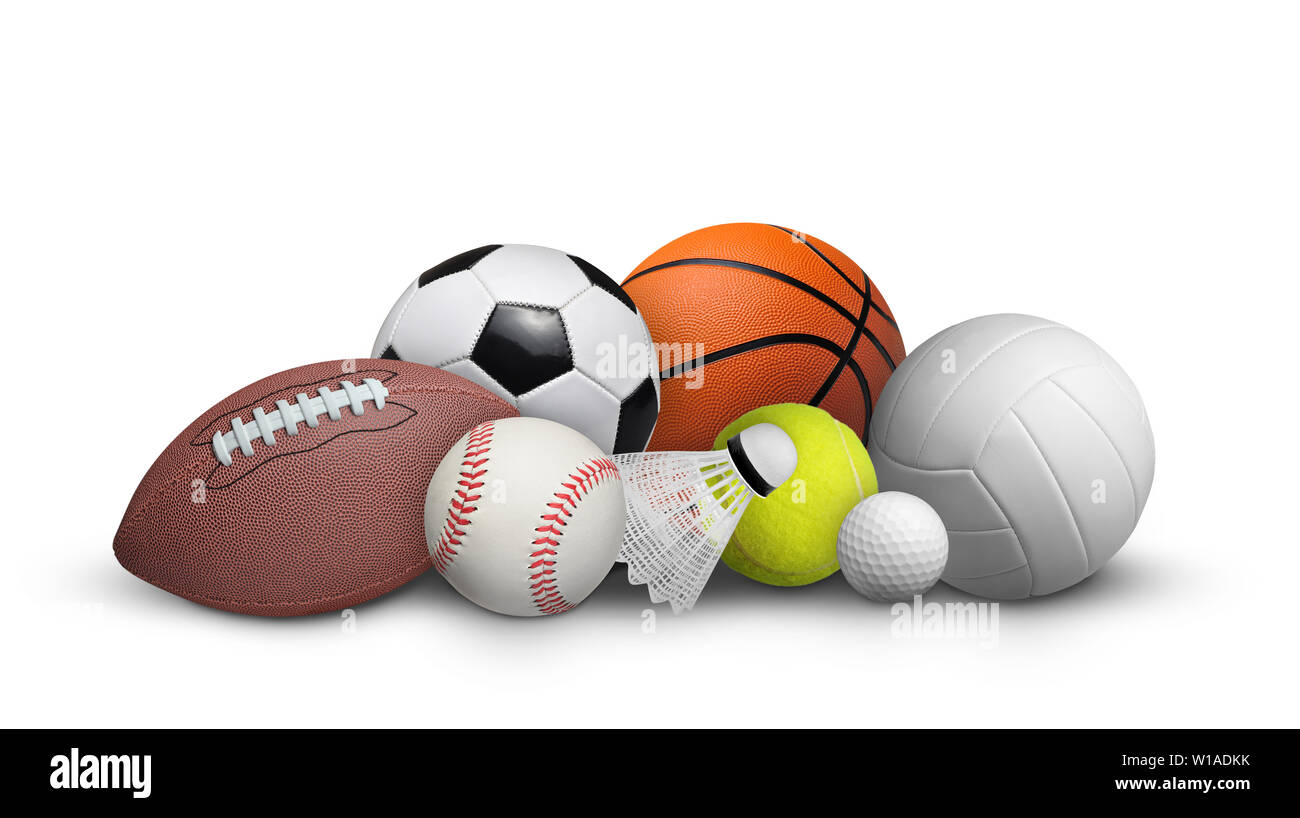 Set of balls isolated on white background Stock Photo - Alamy