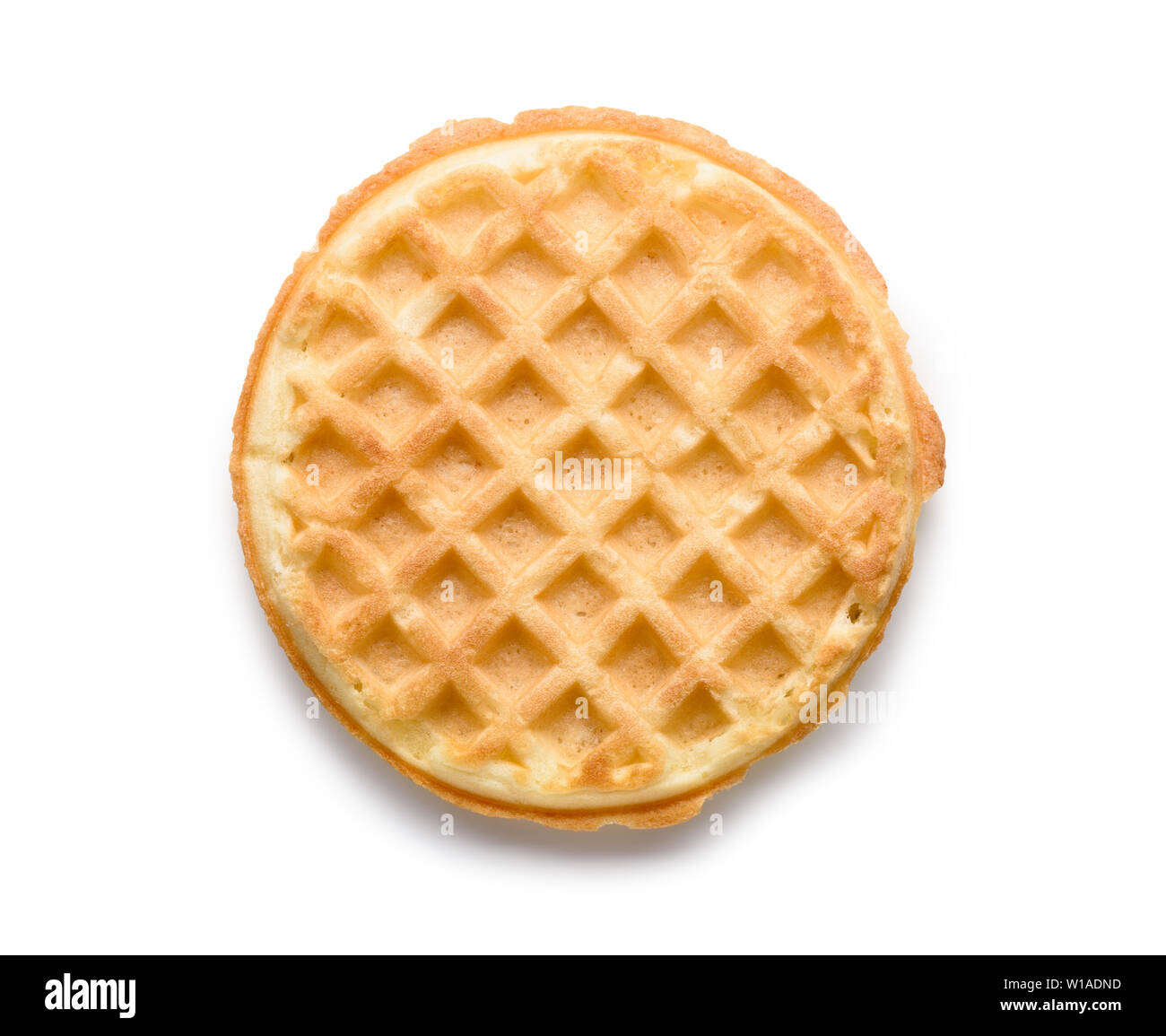 Closeup Dutch Waffle Isolated on White Background Stock Photo - Alamy