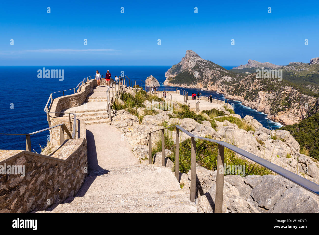 MALLORCA, SPAIN - May 6, 2019: Mirador es Colomer - the main viewpoint ...