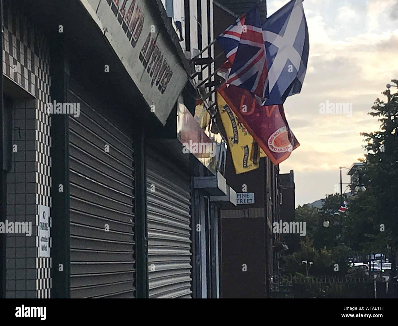 Flags in support of Soldier F erected at Donegall Pass in south Belfast ...