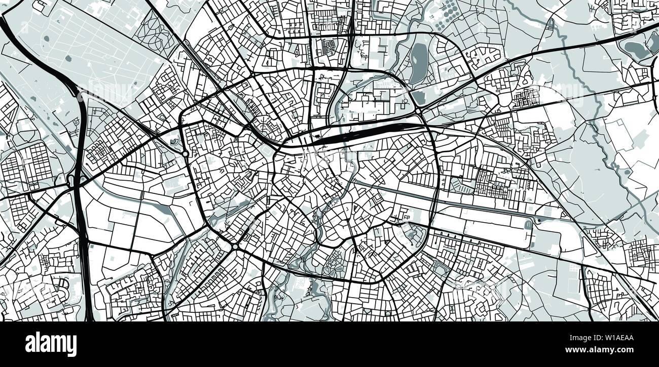 Urban vector city map of Eindhoven, The Netherlands Stock Vector Image ...