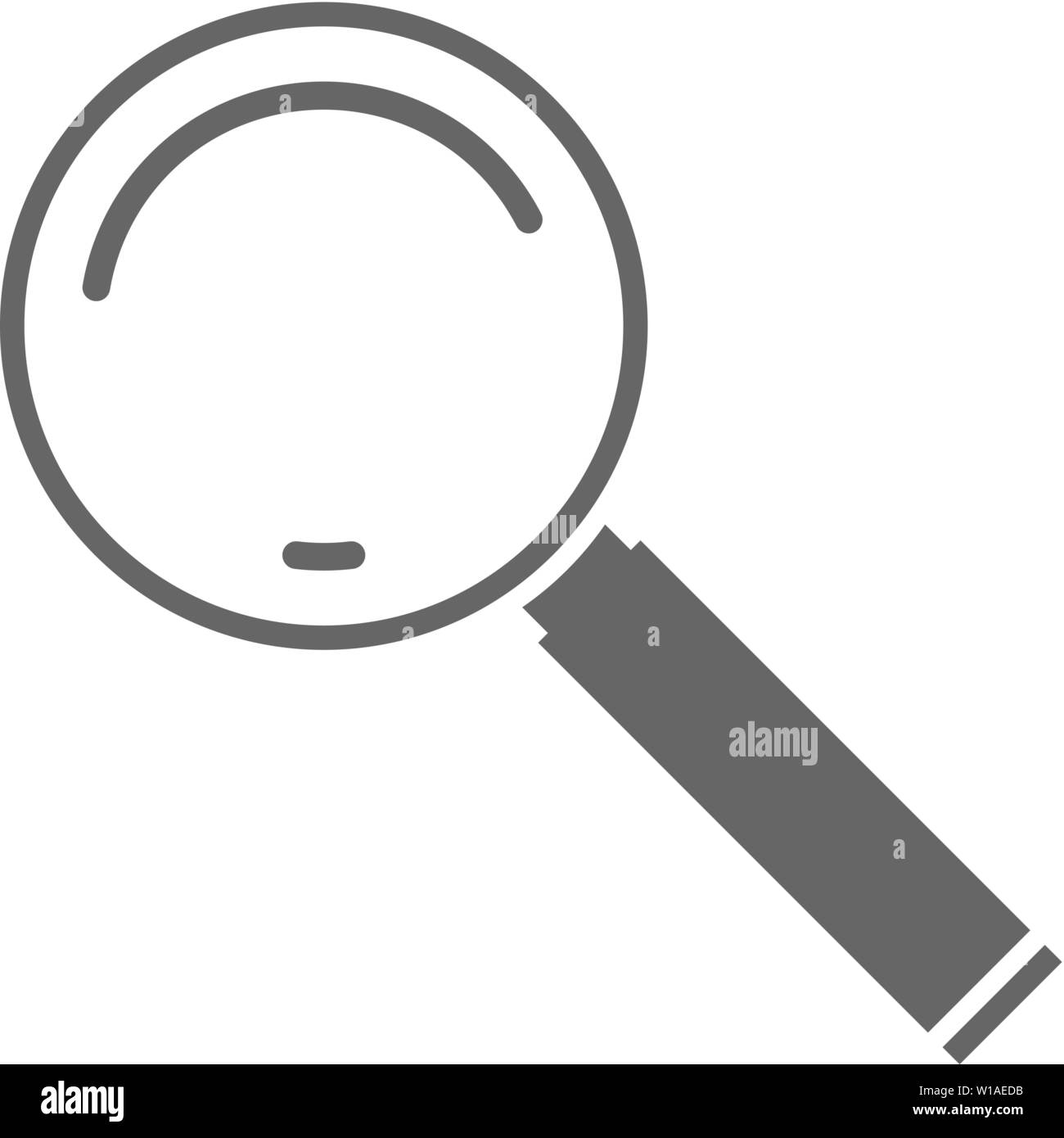Glass magnifying icon on a white vector illustration Stock Vector Image ...