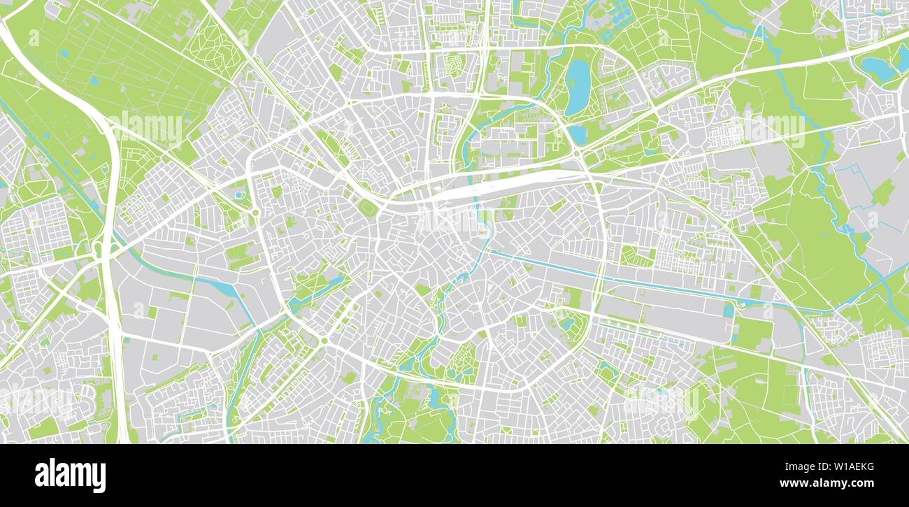 Urban vector city map of Eindhoven, The Netherlands Stock Vector Image ...