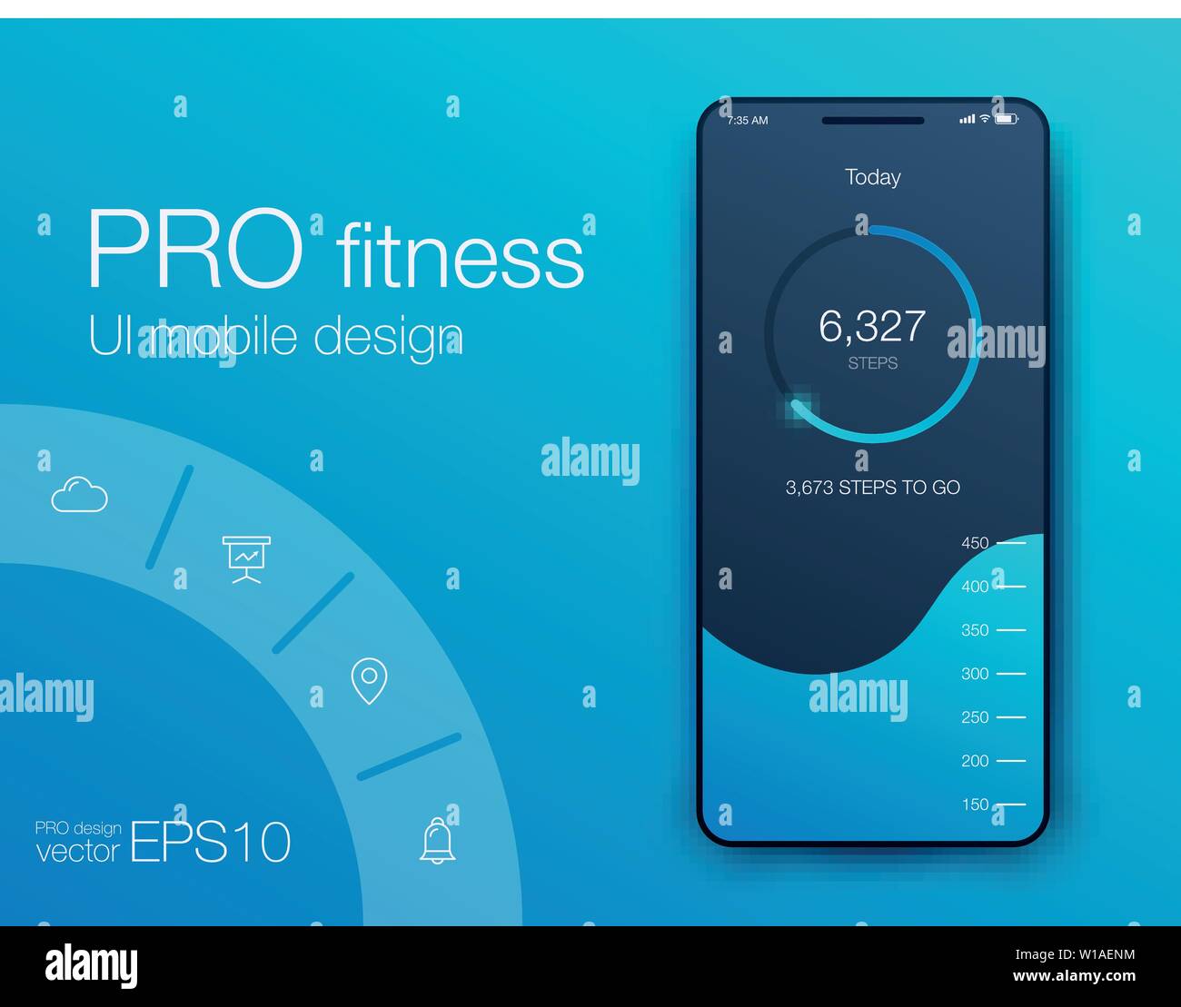 Fitness app. Ui ux design. UI design concept with web elements Stock ... Fitness app. Ui ux design. UI design concept with web elements Stock ...