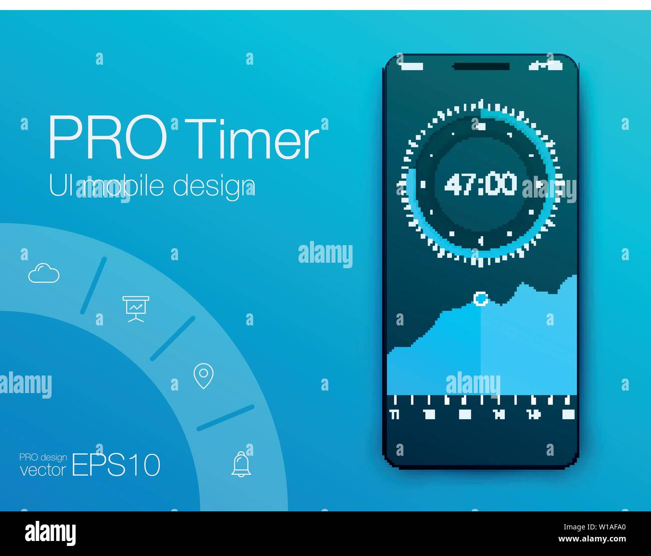 Fitness app. Ui ux design. UI design concept with web elements Stock ...