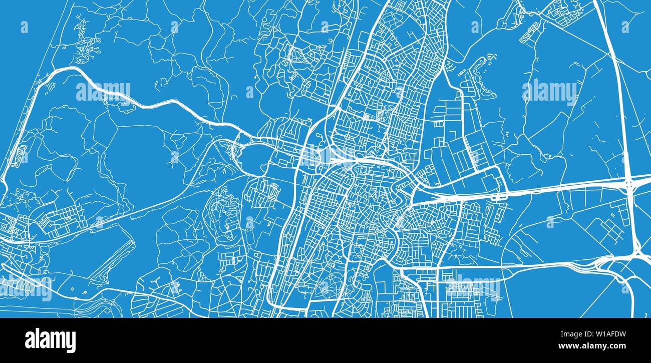 Urban vector city map of Haarlem, The Netherlands Stock Vector Image ...