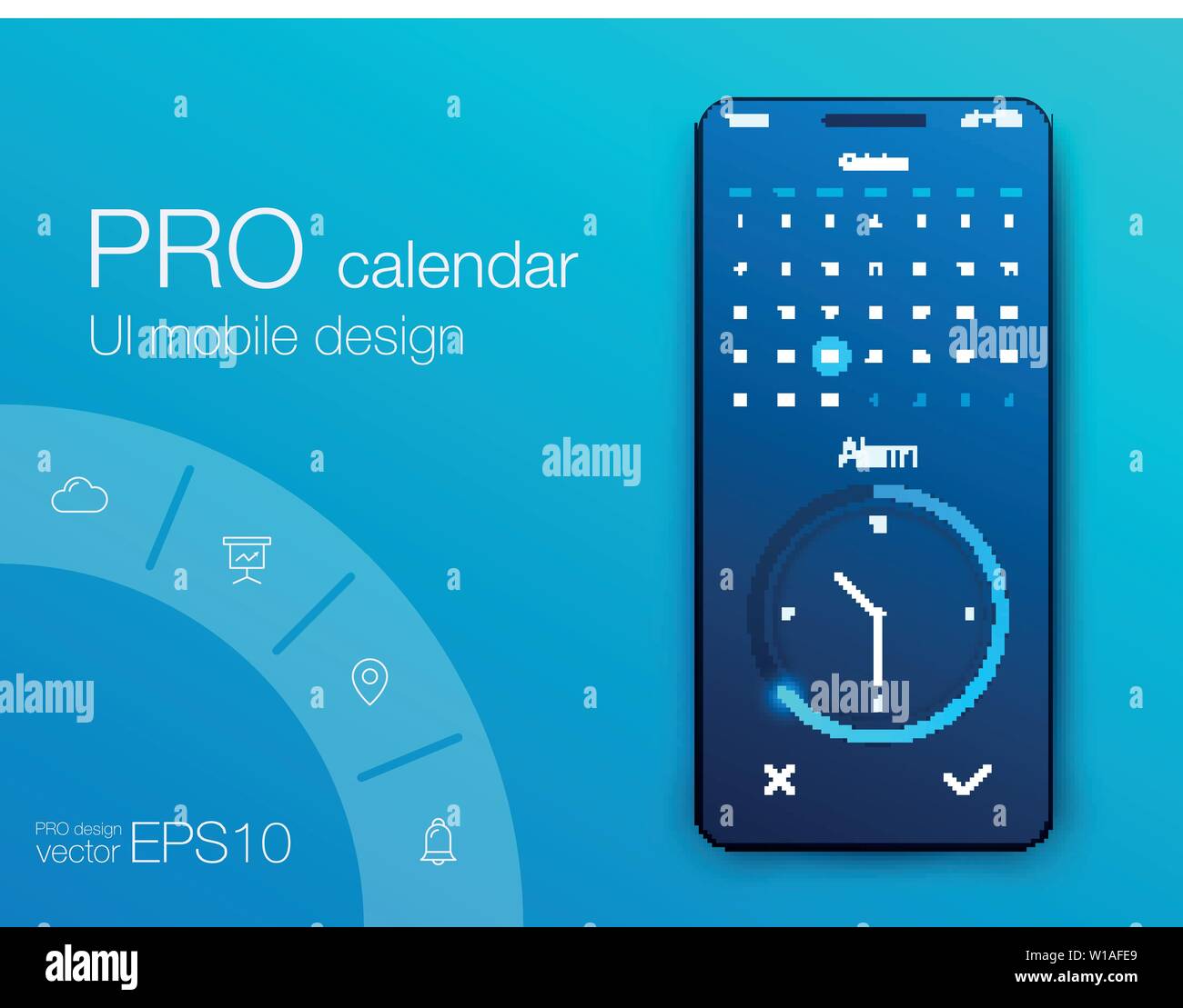 Fitness app. Ui ux design. UI design concept with web elements Stock ...