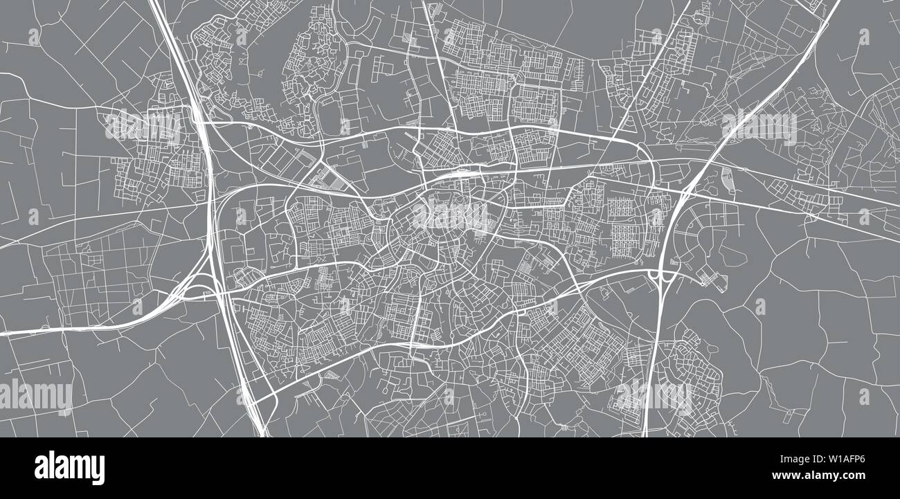 Urban vector city map of Breda, The Netherlands Stock Vector Image ...