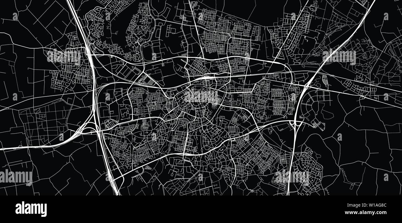 Urban vector city map of Breda, The Netherlands Stock Vector Image ...