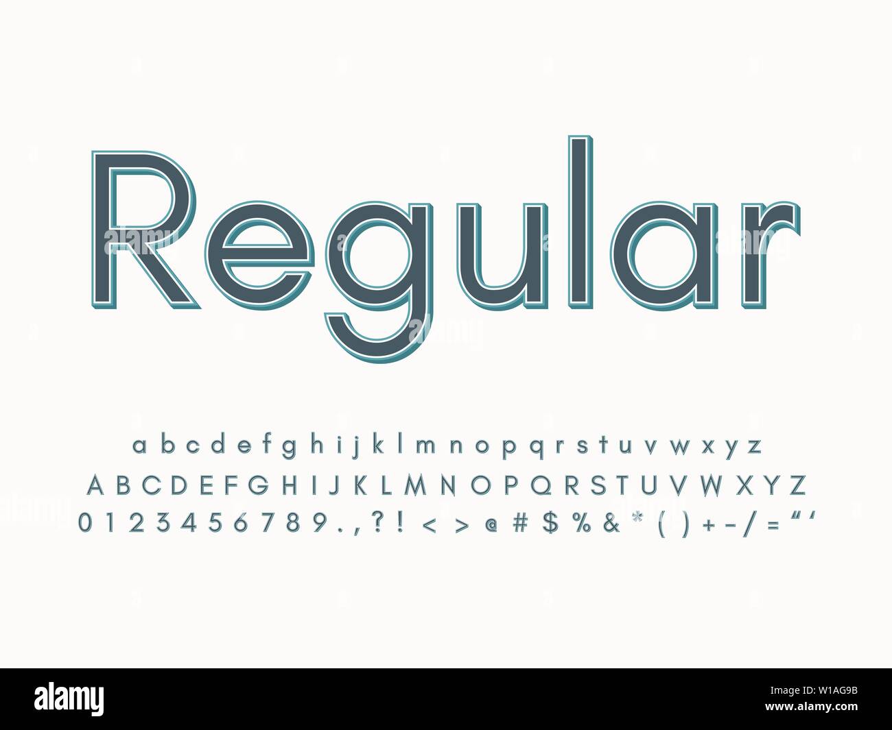 Retro font and alphabet. Stock vector illustration Stock Vector Image ...