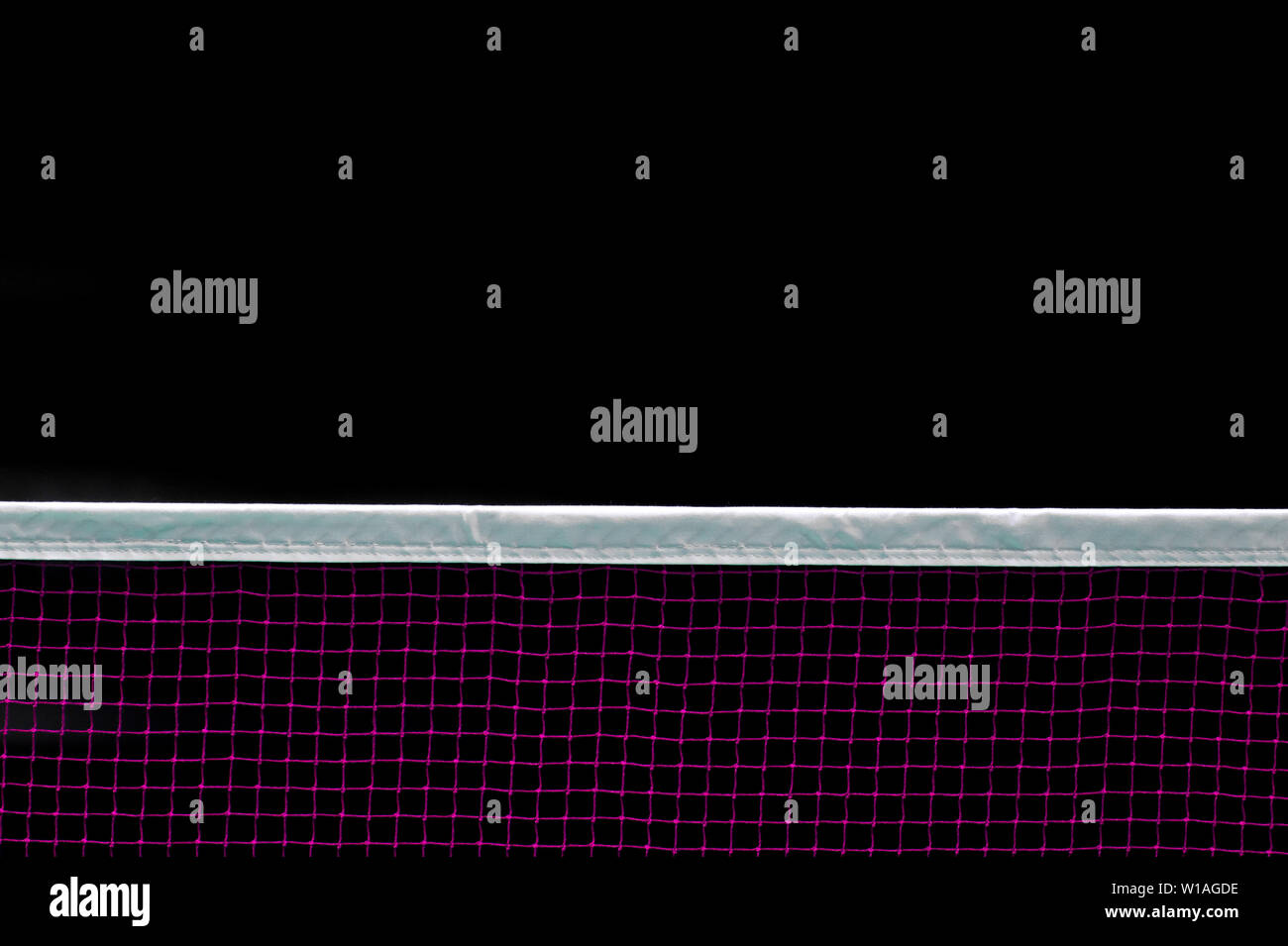 Badminton net indoor on badminton court, closeup view of badminton net ...