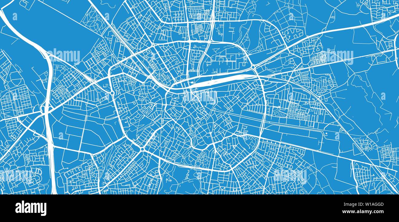 Urban vector city map of Eindhoven, The Netherlands Stock Vector Image ...