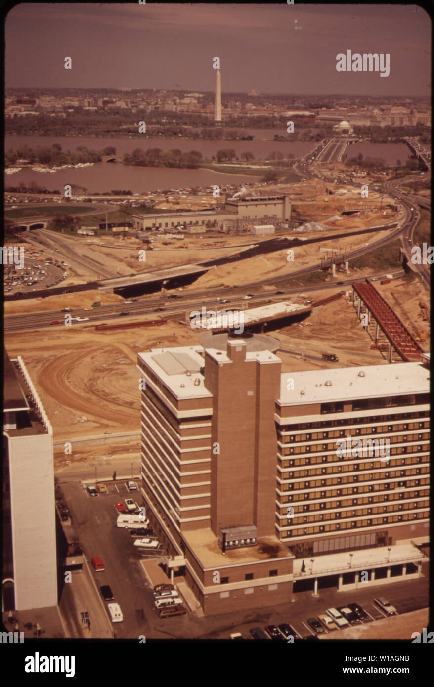 AERIAL VIEW OF CONSTRUCTION TO WIDEN SHIRLEY HIGHWAY Stock Photo - Alamy