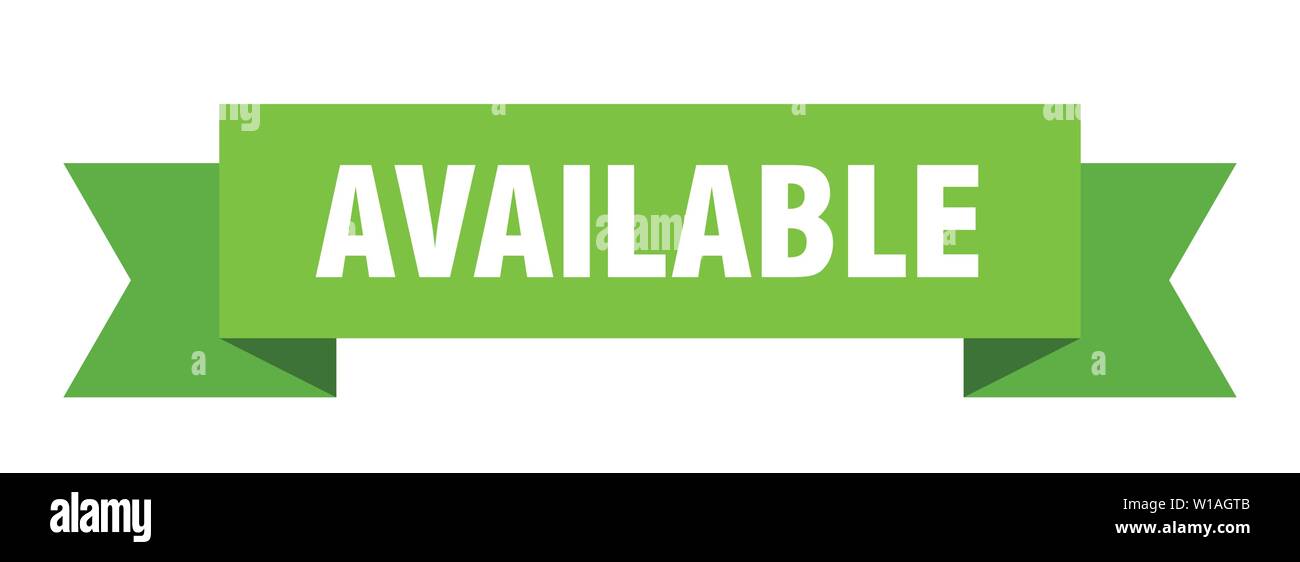 available ribbon. available isolated sign. available banner Stock ...