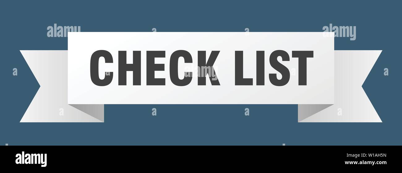 check list ribbon. check list isolated sign. check list banner Stock ...