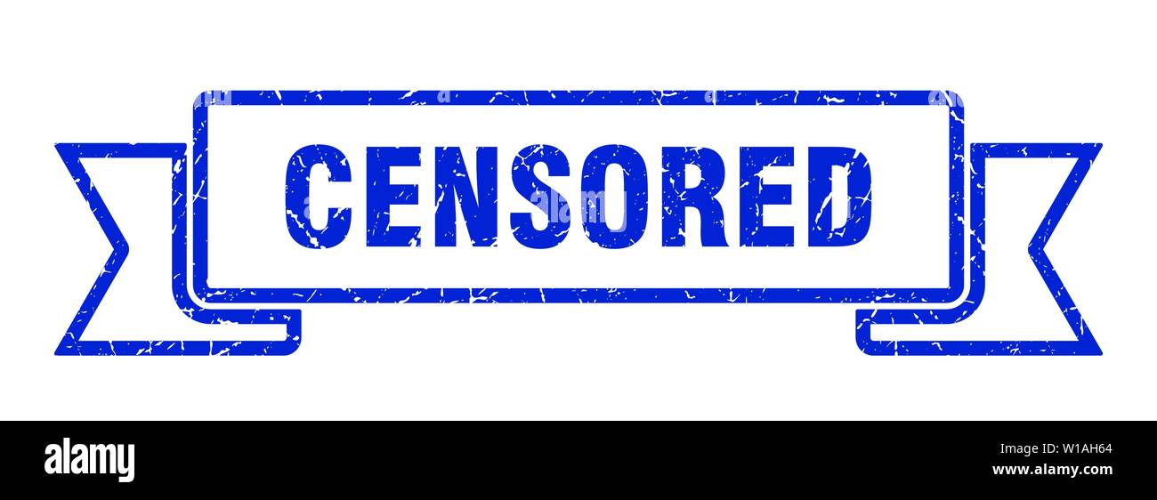 censored grunge ribbon. censored sign. censored banner Stock Vector ...