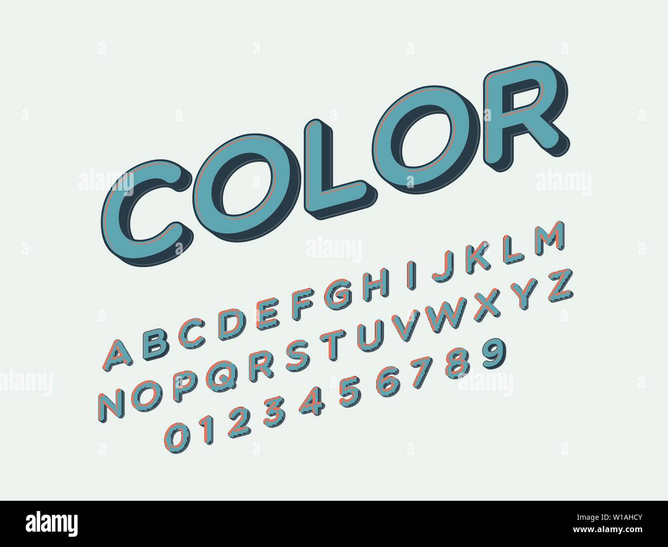 Retro font and alphabet. Stock vector illustration Stock Vector Image ...