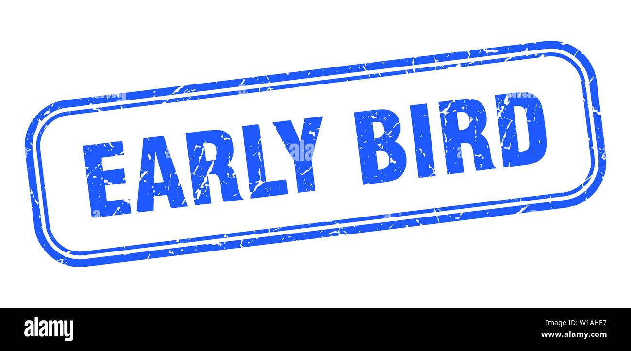 Early bird blue grunge hi-res stock photography and images - Alamy