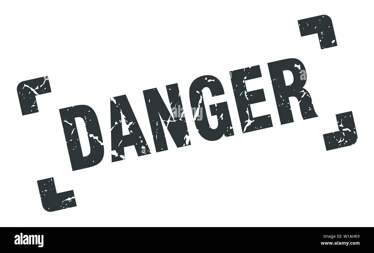 danger stamp. danger square grunge sign. danger Stock Vector Image ...