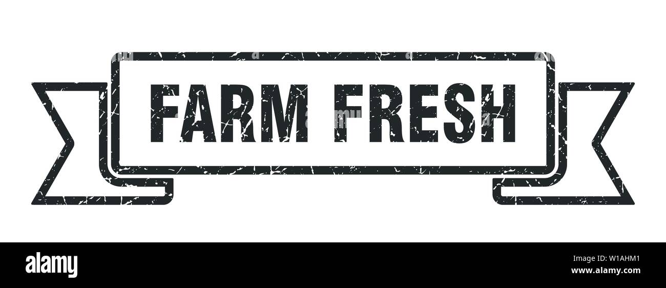farm fresh grunge ribbon. farm fresh sign. farm fresh banner Stock ...
