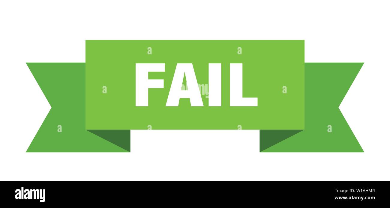fail ribbon. fail isolated sign. fail banner Stock Vector Image & Art ...