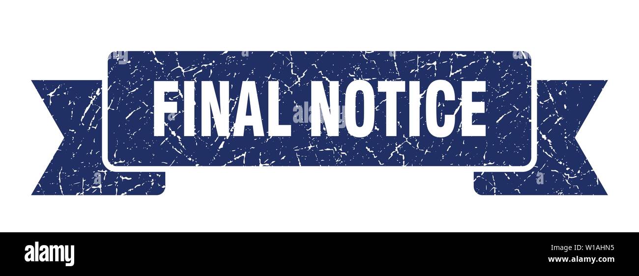 Final notice banner template hi-res stock photography and images - Alamy