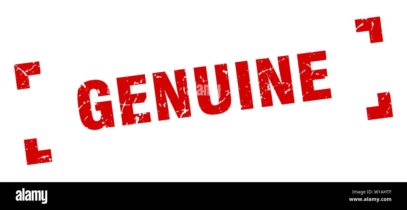 genuine stamp. genuine square grunge sign. genuine Stock Vector Image ...