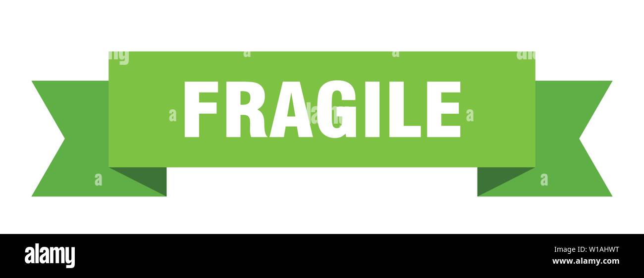 fragile ribbon. fragile isolated sign. fragile banner Stock Vector ...
