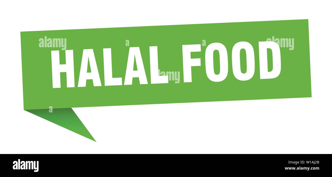 halal food speech bubble. halal food sign. halal food banner Stock ...