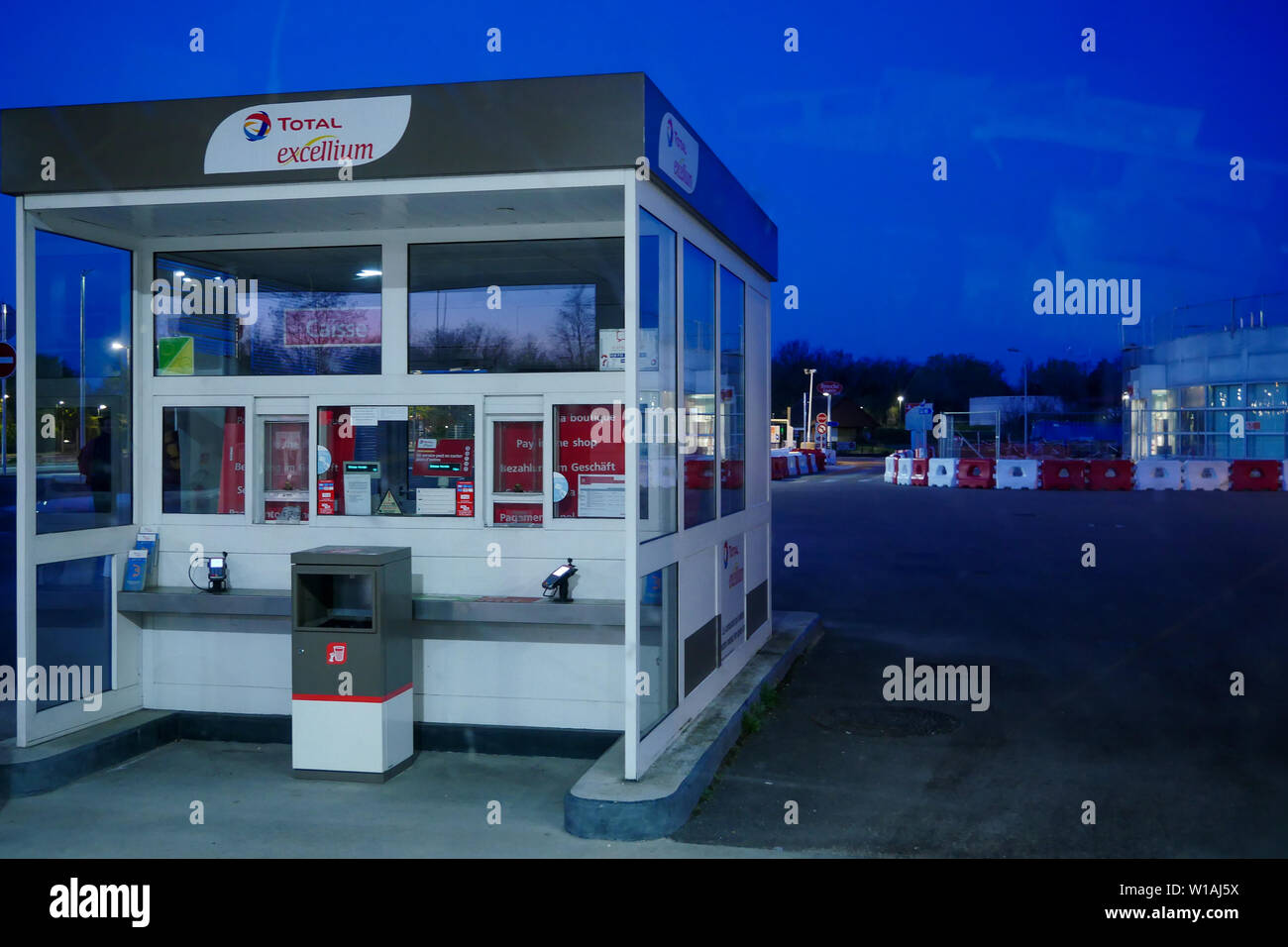 Gas station, A7 Highway, Central France Stock Photo - Alamy