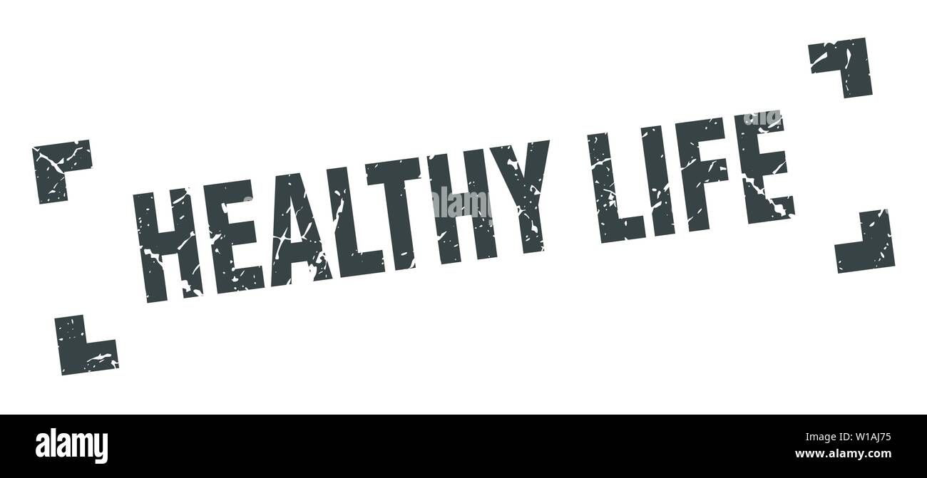 healthy life stamp. healthy life square grunge sign. healthy life Stock ...