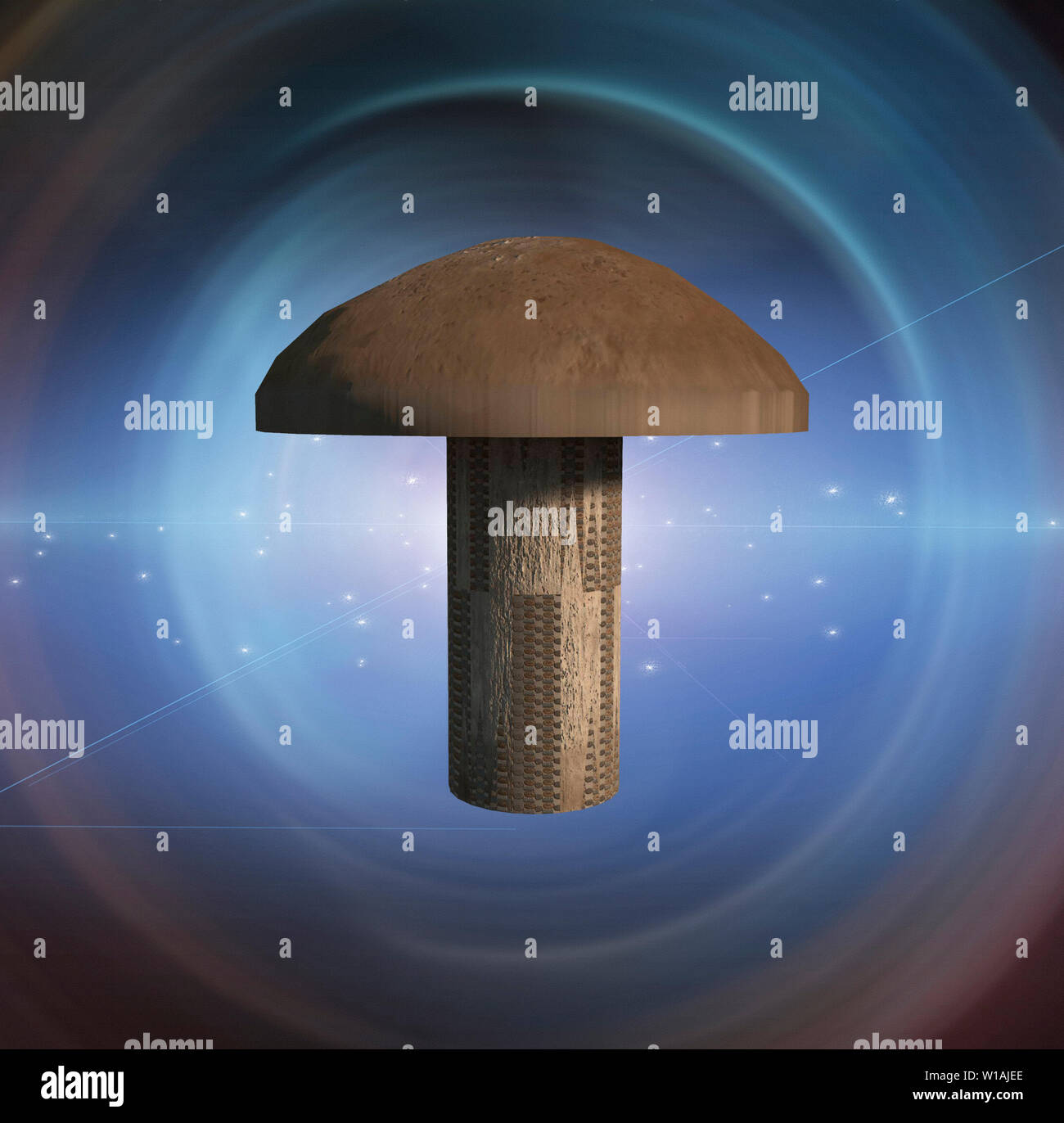 Modern digital art. Space rivet Stock Photo - Alamy