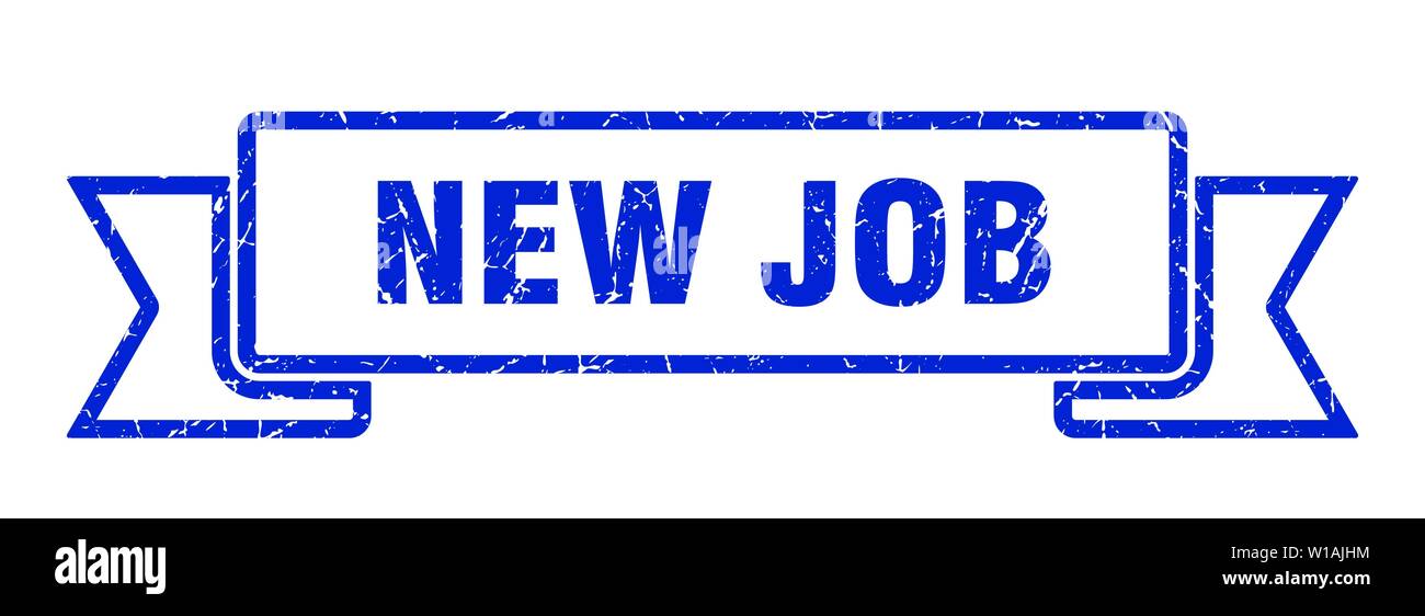 new job grunge ribbon. new job sign. new job banner Stock Vector Image ...