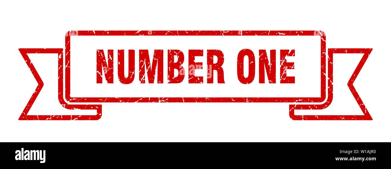 number one grunge ribbon. number one sign. number one banner Stock ...
