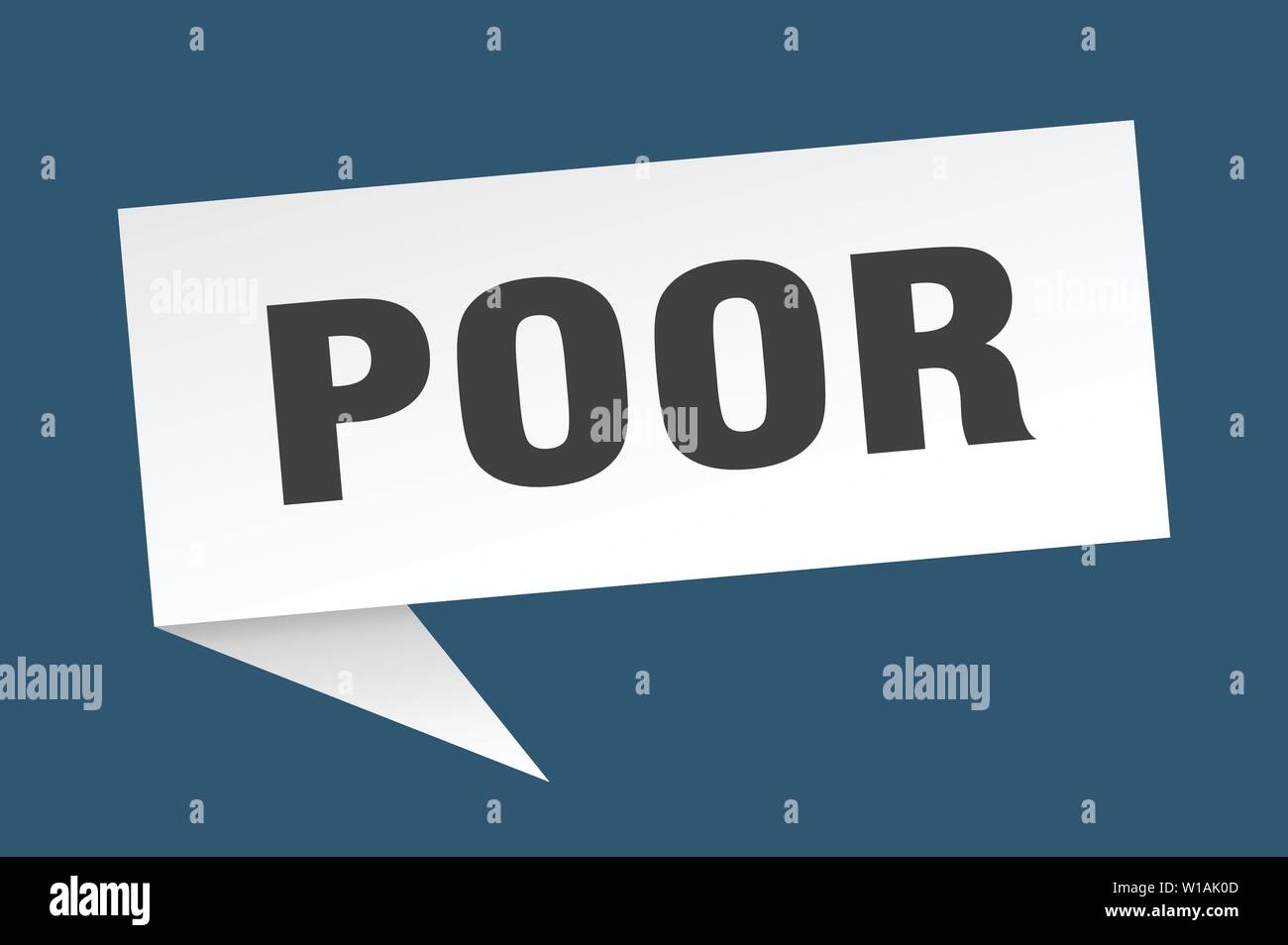 poor speech bubble. poor sign. poor banner Stock Vector Image & Art - Alamy