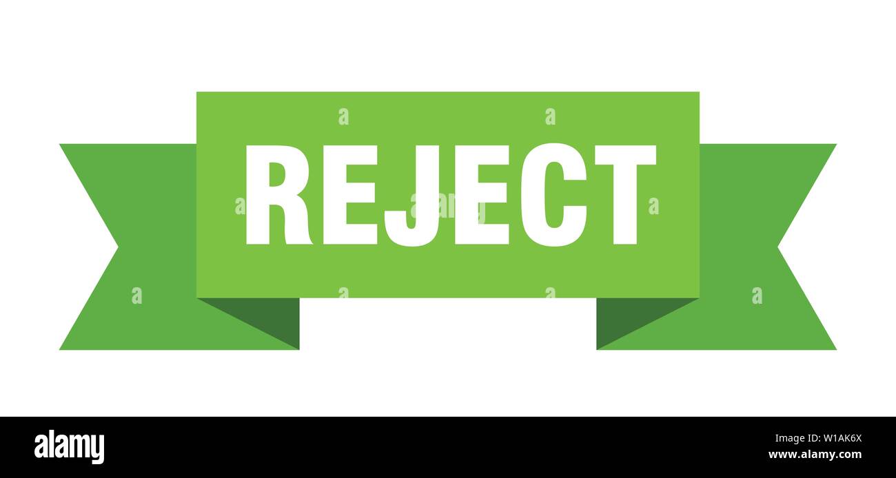 reject ribbon. reject isolated sign. reject banner Stock Vector Image ...