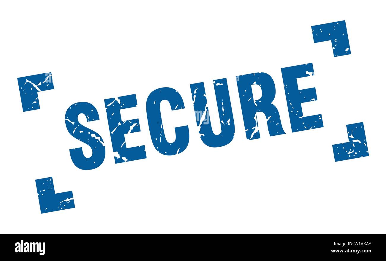 secure stamp. secure square grunge sign. secure Stock Vector Image ...
