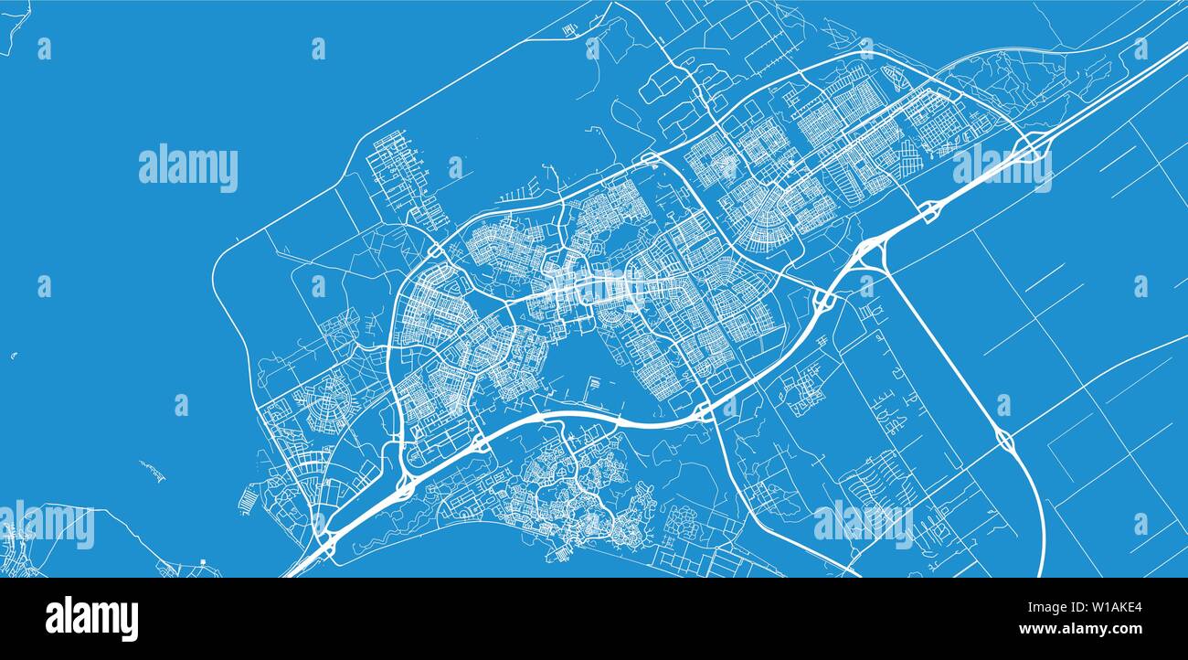 Urban vector city map of Almere, The Netherlands Stock Vector Image ...