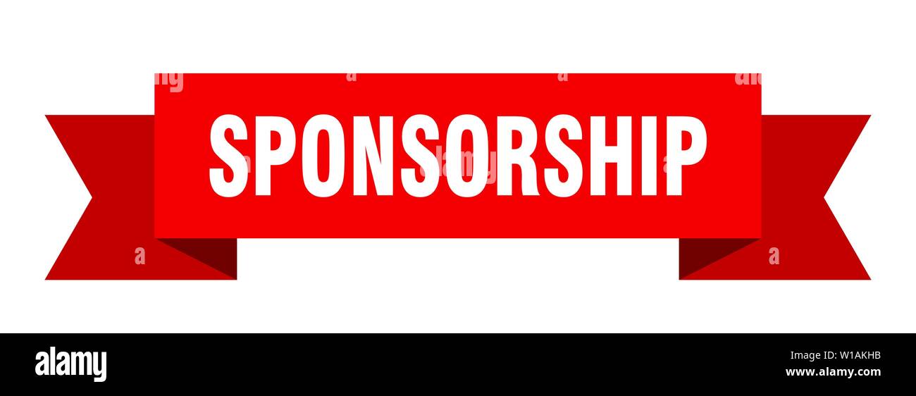 sponsorship ribbon. sponsorship isolated sign. sponsorship banner Stock ...