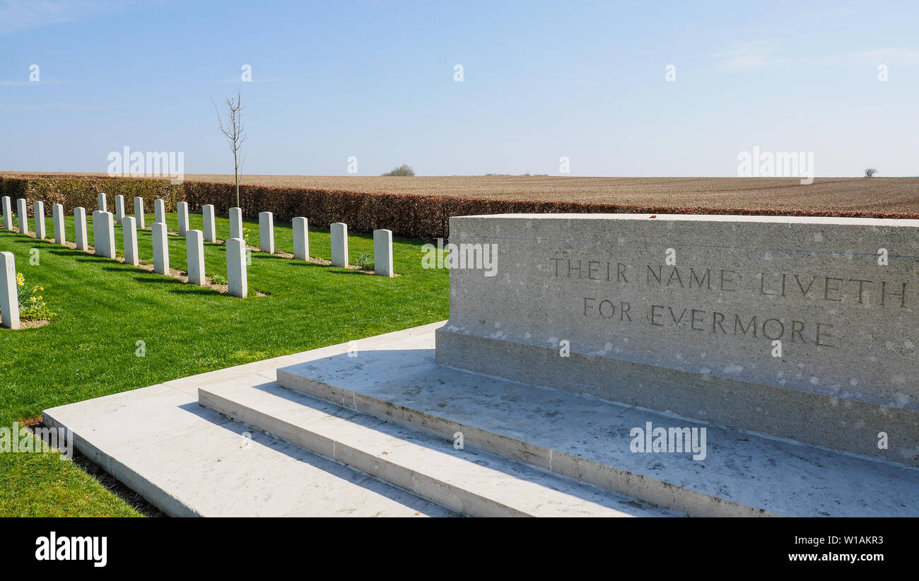 WWI British military cemetery, Abbeville, Somme, Hauts-de-France ...