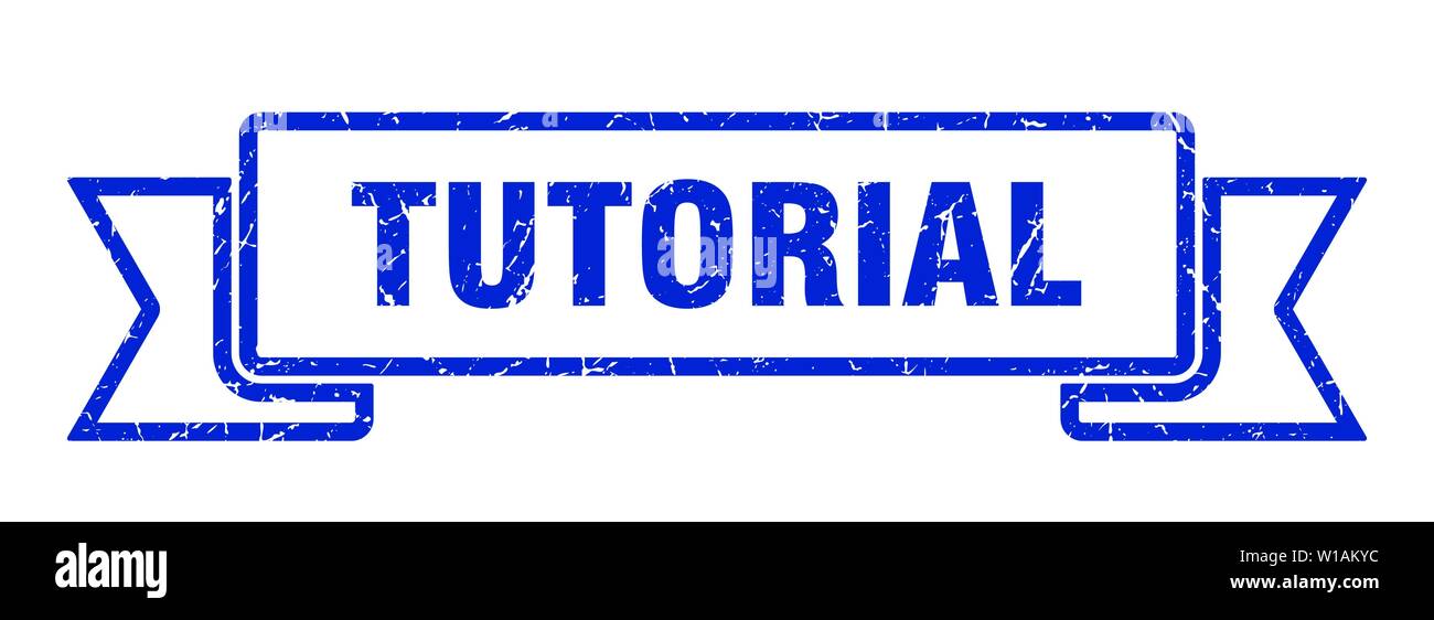 tutorial grunge ribbon. tutorial sign. tutorial banner Stock Vector ...