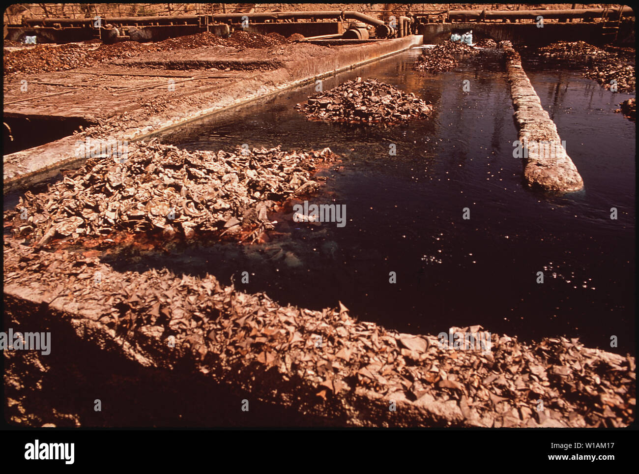 AREA OF COPPER SMELTING PLANT WHERE IRON IS LEACHED, OR SEPARATED OUT ...