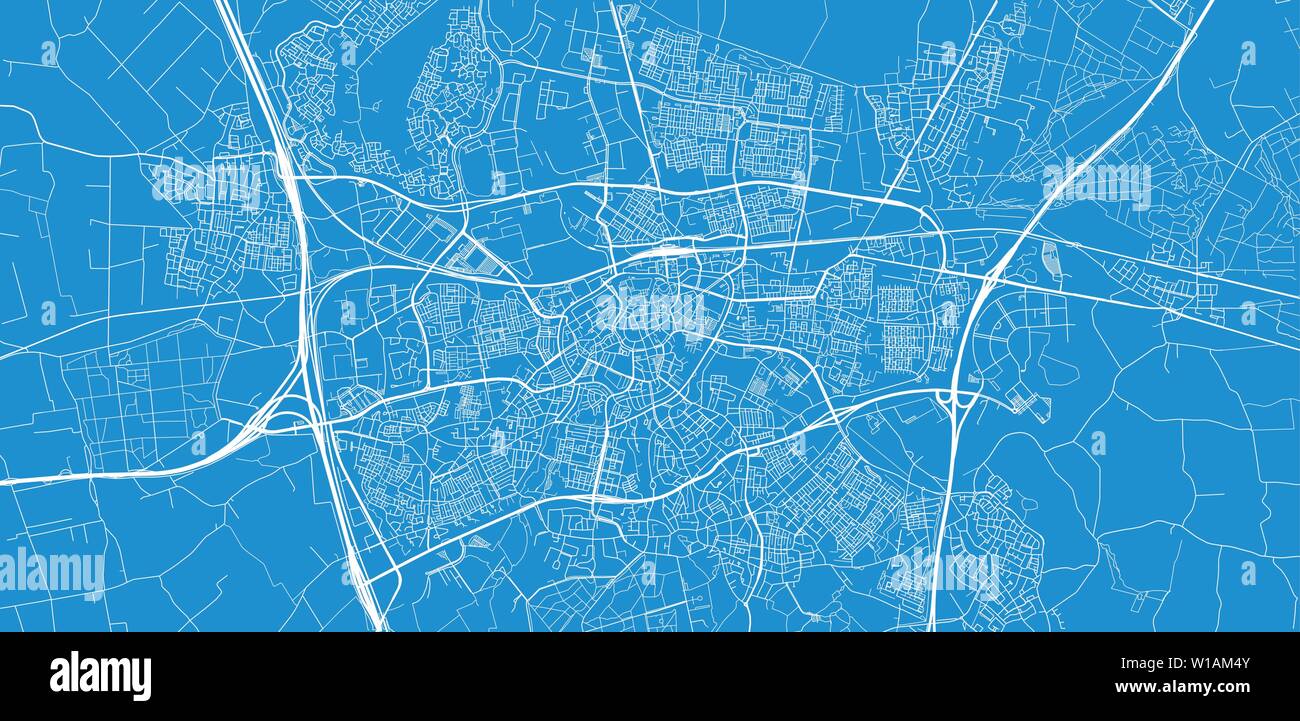 Urban vector city map of Breda, The Netherlands Stock Vector Image ...