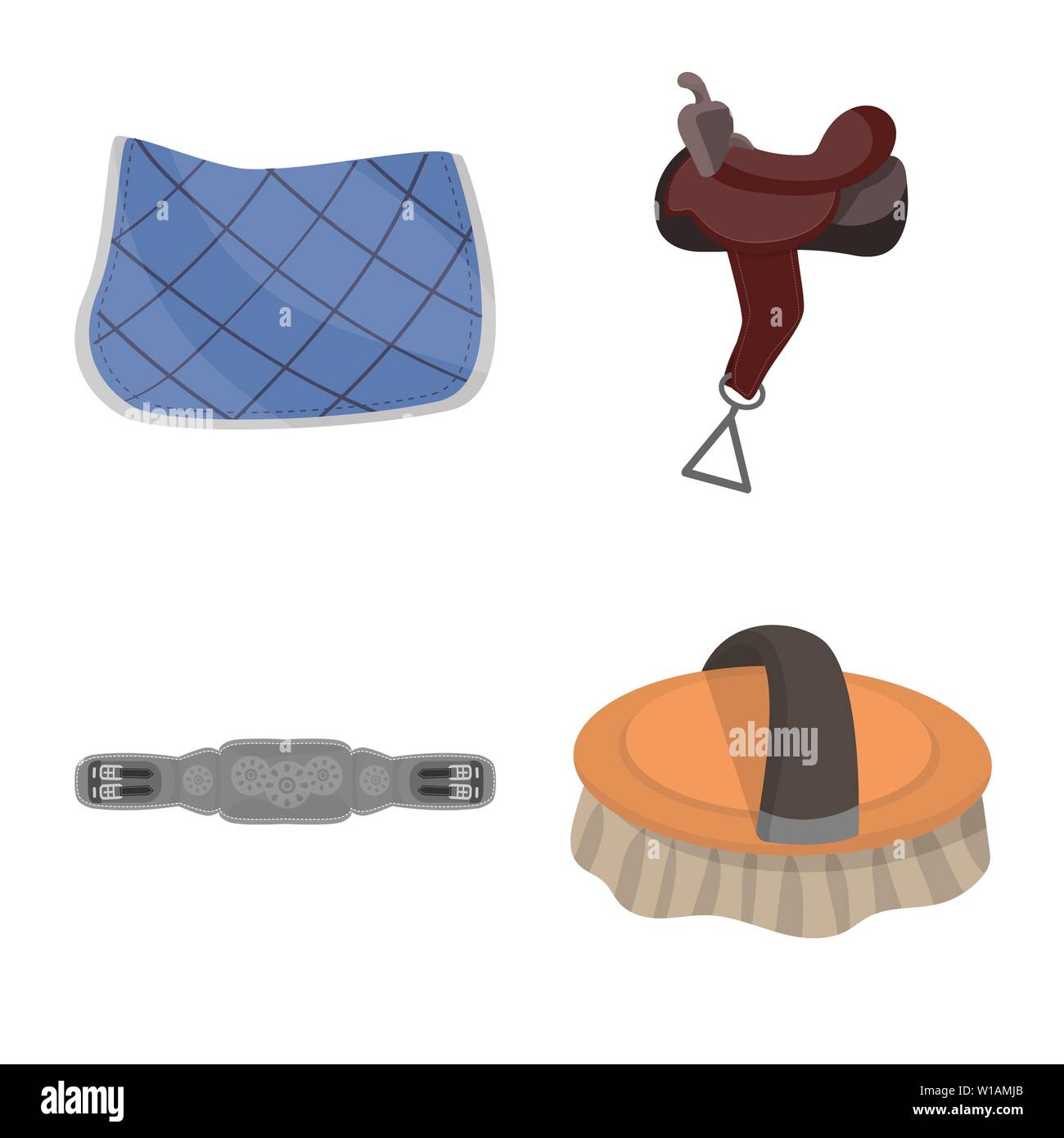 Vector illustration of horseback and equestrian sign. Collection of ...